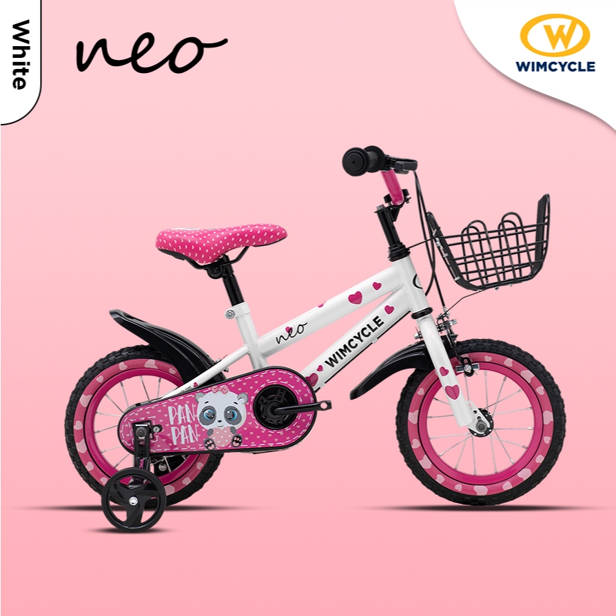Jual Sepeda Anak WimCycle Neo Pan Pan 12 inch BMX Pink White Wim Cycle ...