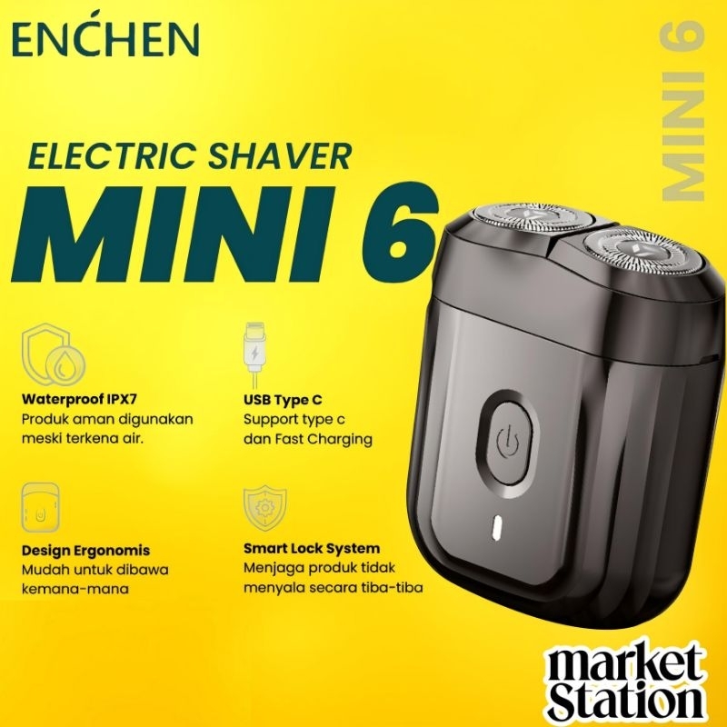 Jual ENCHEN Mini 6 Shaver Alat Cukur Jenggot Elektrik Waterproof ...