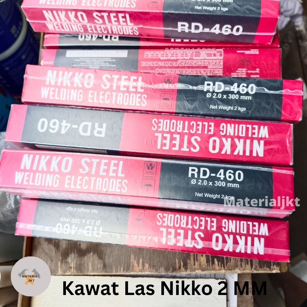 Jual NIKKO STEEL Welding Wire Kawat Las RD460 RD-460 2mm x 300mm (2KG ...