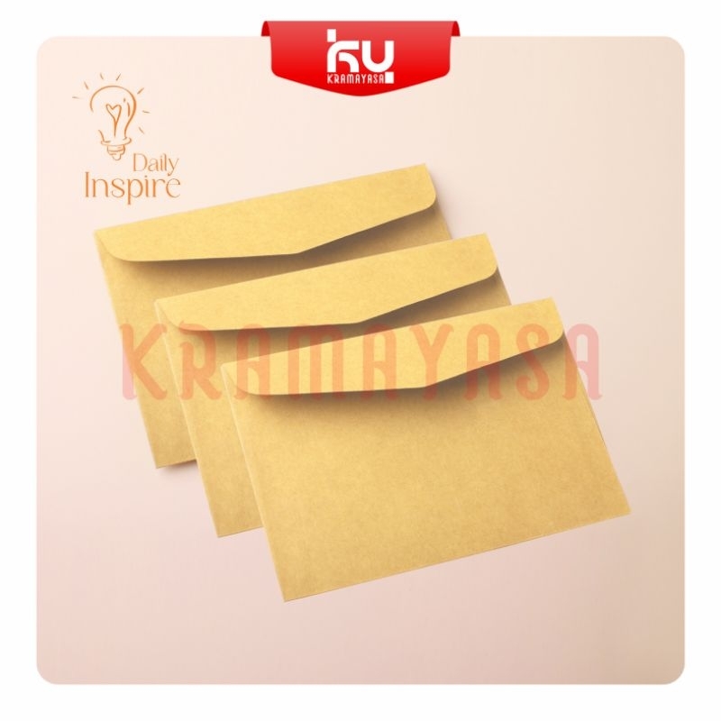 Jual AMPLOP B7 KRAFT / AMPLOP POLOS VINTAGE / AMPLOP UNDANGAN KECIL ...