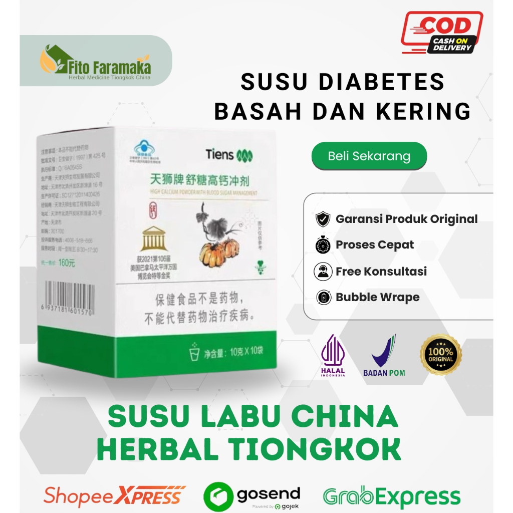 Jual OBAT CHINA DIABETES - Susu Labu Diabetes SHUTANG CALSIUM POWDER ...