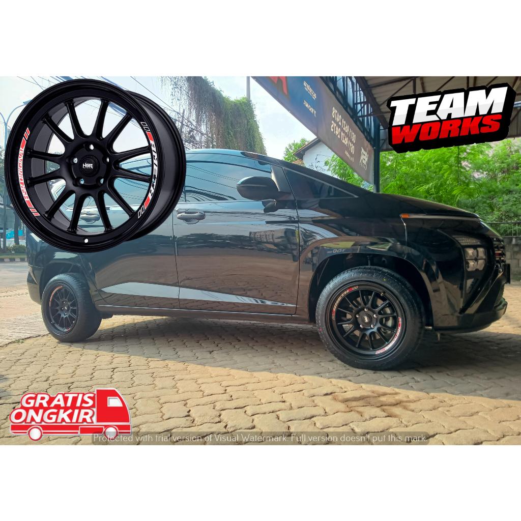 Jual VELG HSR AMETH 1409B R18 LEBAR 9 PCD 5X114,3 ET22 SANDY BLACK ...