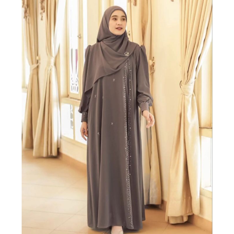 Jual mifta Dress Ceruty BabyDoll mix Payet Gamis Pesta Mewah Gamis ...