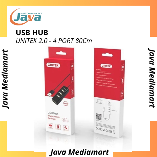 Jual USB Hub 4 Port Unitek Y-2140 USB 2.0 Panjang Kabel 80 Cm | Shopee ...