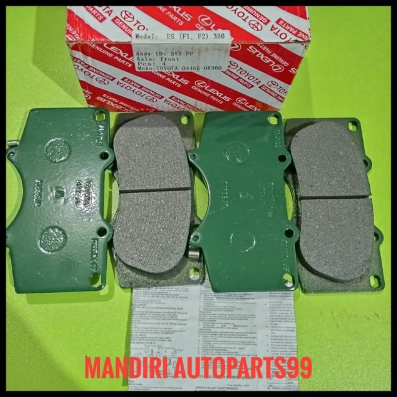 Jual KAMPAS REM DEPAN TOYOTA HILUX REVO FORTUNER OLD BRAKE PAD 04465 ...