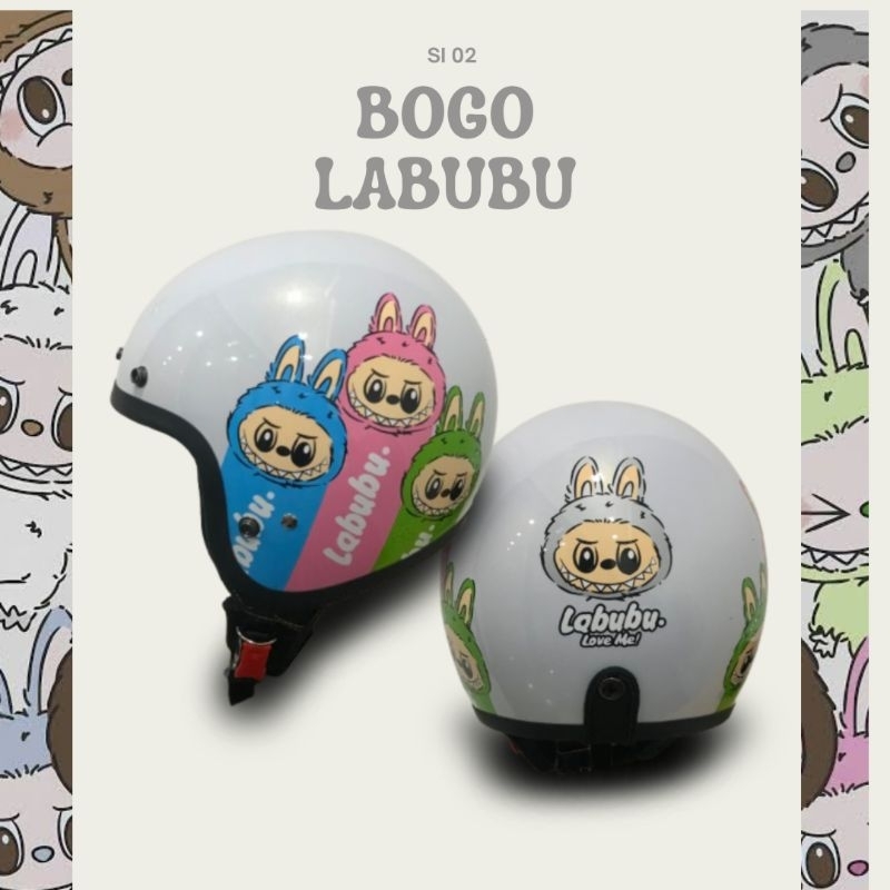 Jual Helm Bogo Dewasa Labubu Series Viral Premium 100% SNI- SI 01 ...