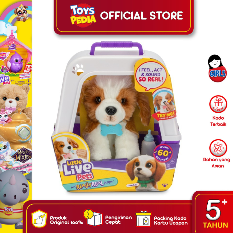 Jual Mainan Interaktif Little Live Pets My Really Real Puppy Patches ...