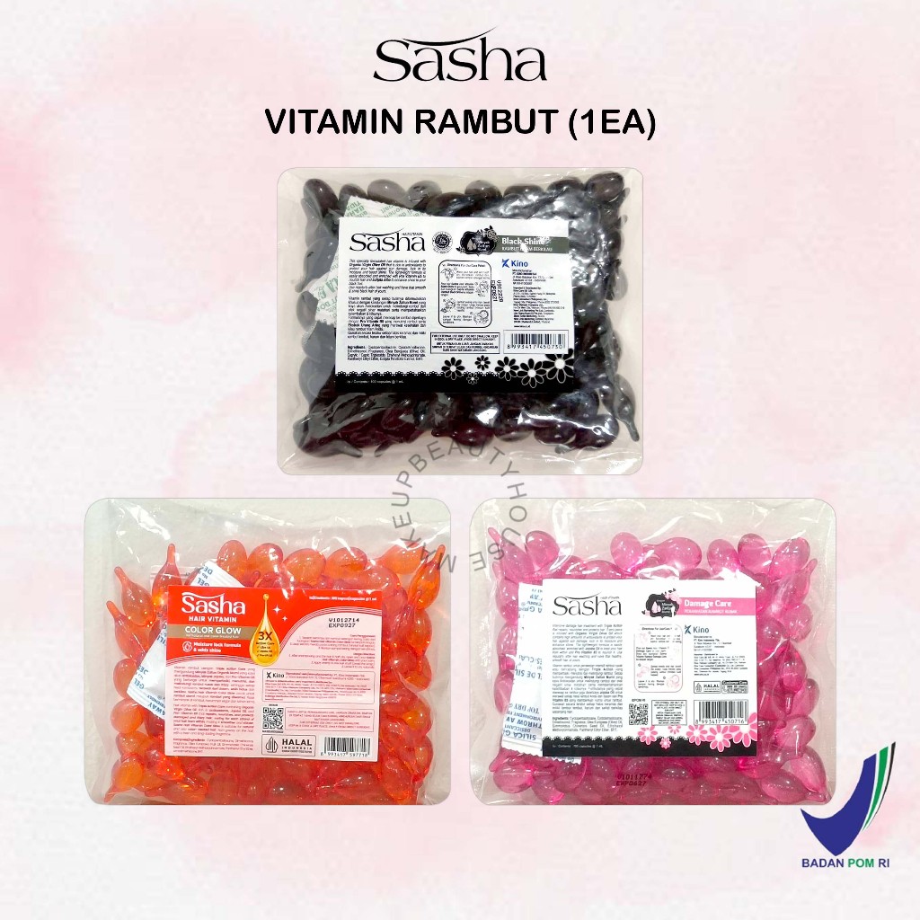 Jual SASHA Hair Vitamin Damage Care | Black Shine | Color Glow ...