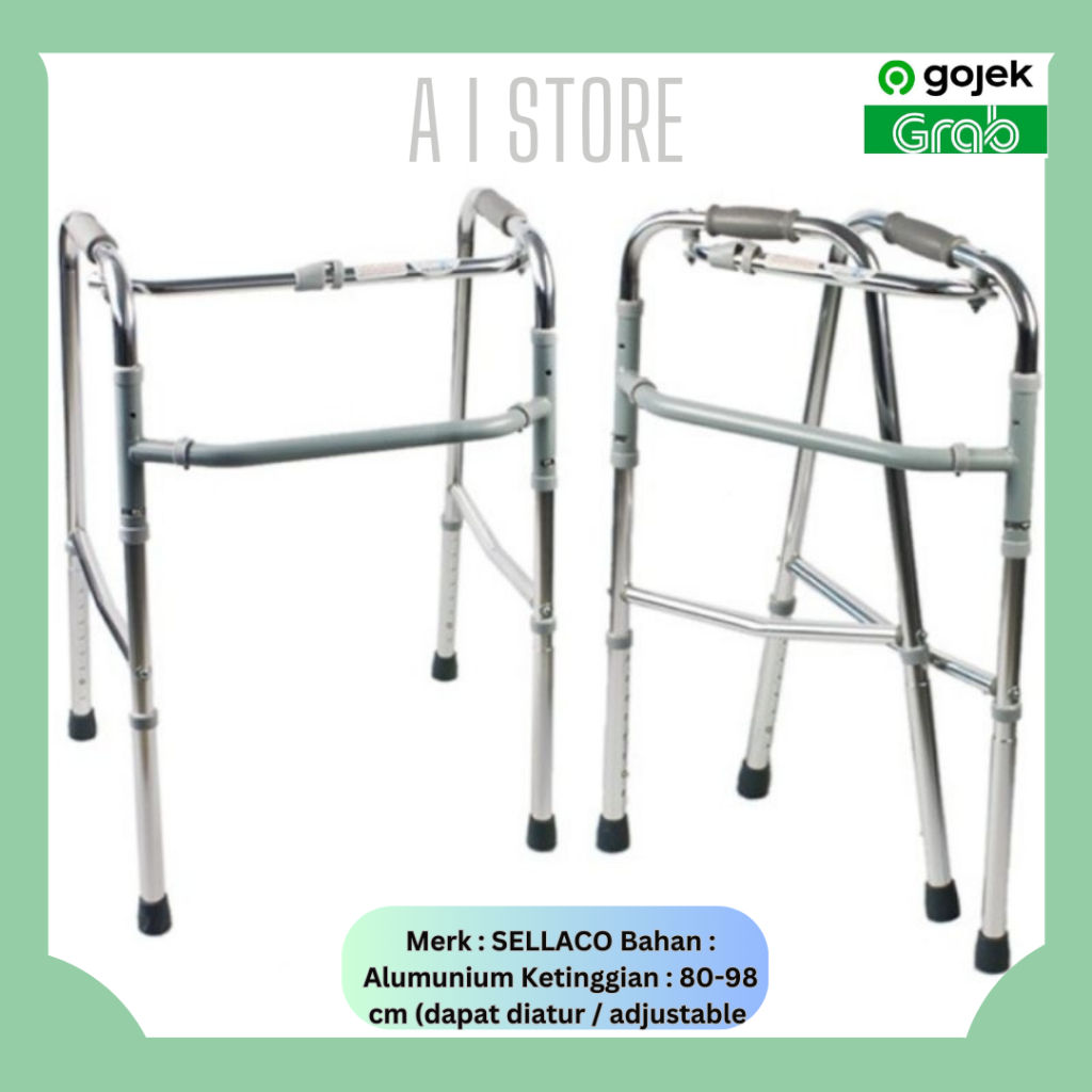 Jual Walker Tongkat Jalan Orang Tua Lansia Standard Sellaco digunakan ...