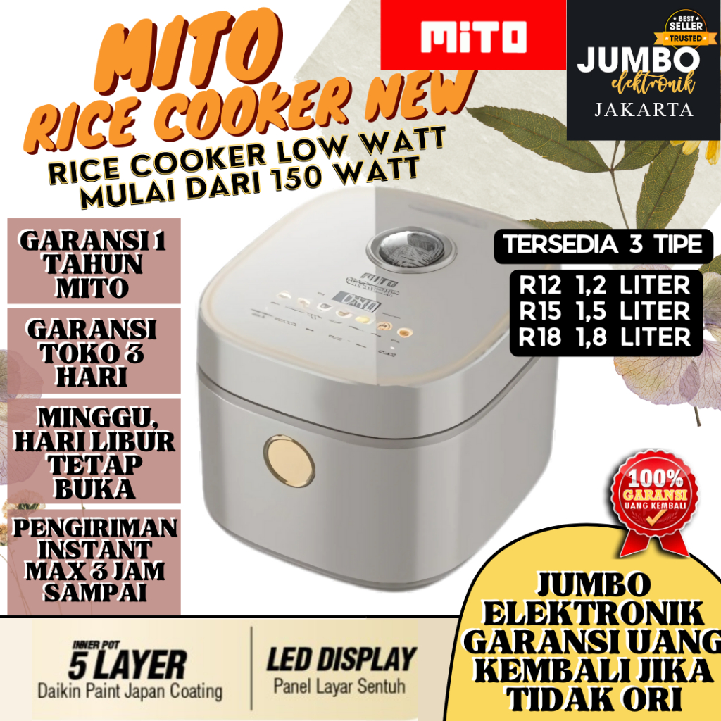 Jual NEW AESTHETIC Mito Digital Rice Cooker Low Sugar Rice Cooker Low ...