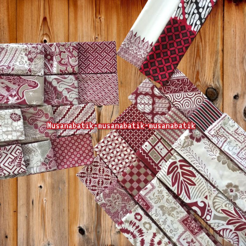 Jual kain batik printing merah putih soft teteron rayon bahan bukan ...