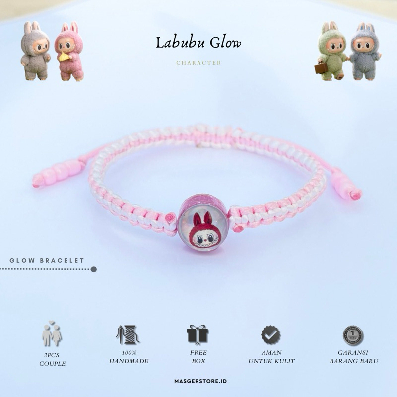 Jual [Glow] Labubu Bracelet | Gelang Labubu Glow in the dark Couple ...