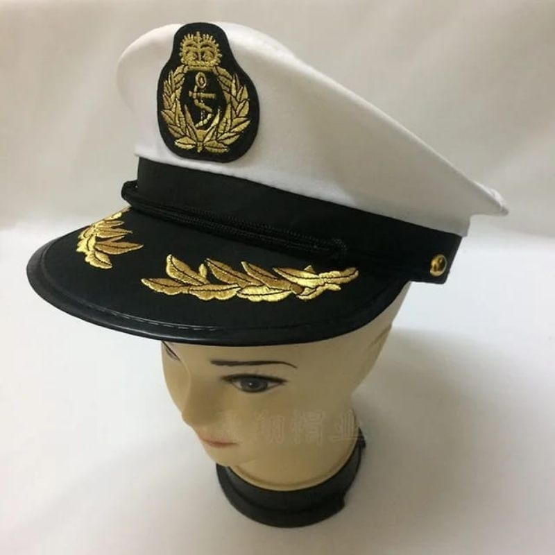 Jual Topi Sailor Topi Pelaut Topi Kapten Pirates Bajak Laut / Topi ...