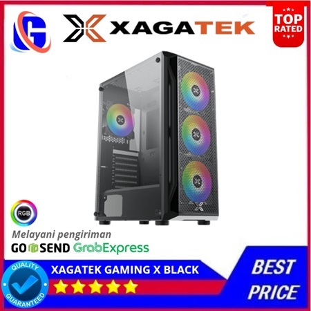 Jual Xagatek Gaming X ATX Tempered Glass + 4Pcs ARGB Fan | Shopee Indonesia
