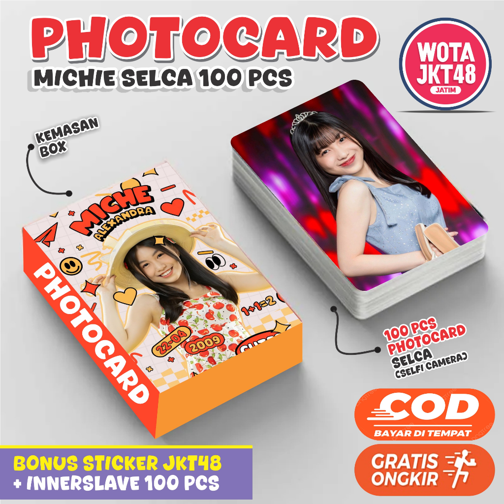 Jual 100 Photocard Michie JKT48 Selca Unofficial Bonus 100 Innersleeve ...