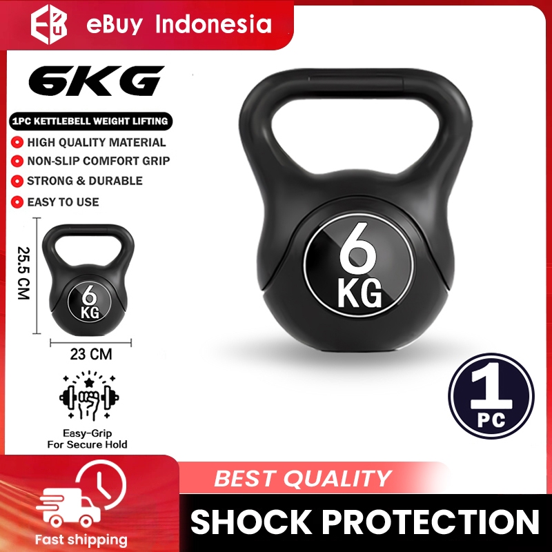 Jual Kettlebell 2KG 4KG 6KG 8KG 10KG/ Alat Fitness di Rumah/ Latihan Beban / Barbell 6 KG ...