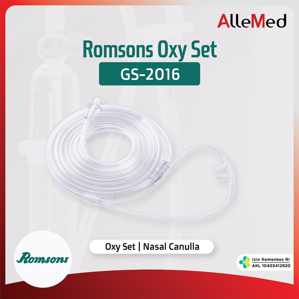 Jual Romsons Oxy Set Nasal Cannula Oxygen Cannula Twin Bore | Shopee ...