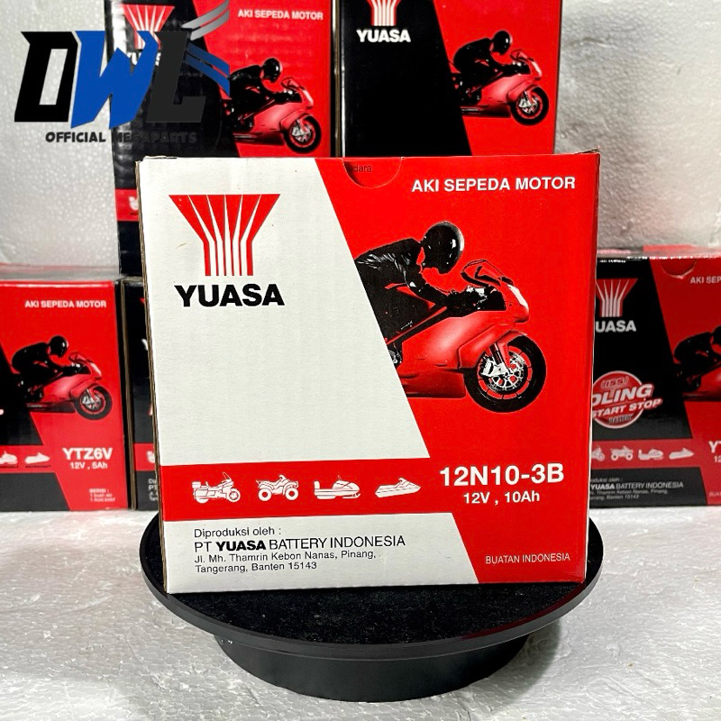 Jual Aki Motor Binter Mercy, Vespa Excel 12N10-3B 12N10 YUASA 12V 10Ah Aki basah | Shopee Indonesia