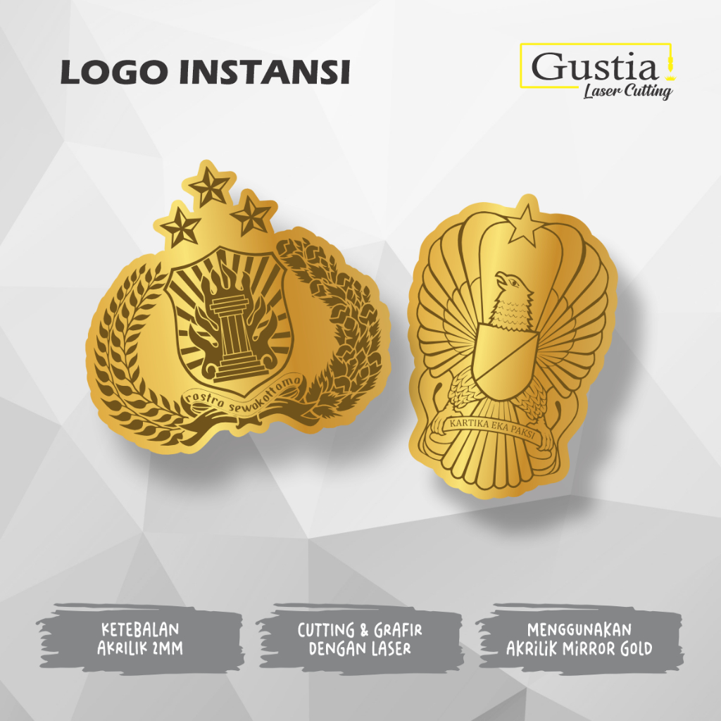 Jual LOGO INSTANSI AKRILIK | LOGO TNI POLRI POLISI BUMN PERSIT TENTARA ...