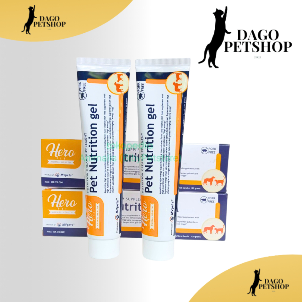 Jual Hero Pet Nutrition Gel Suplemen Cat Dog 60g (NO PORK) | Shopee ...