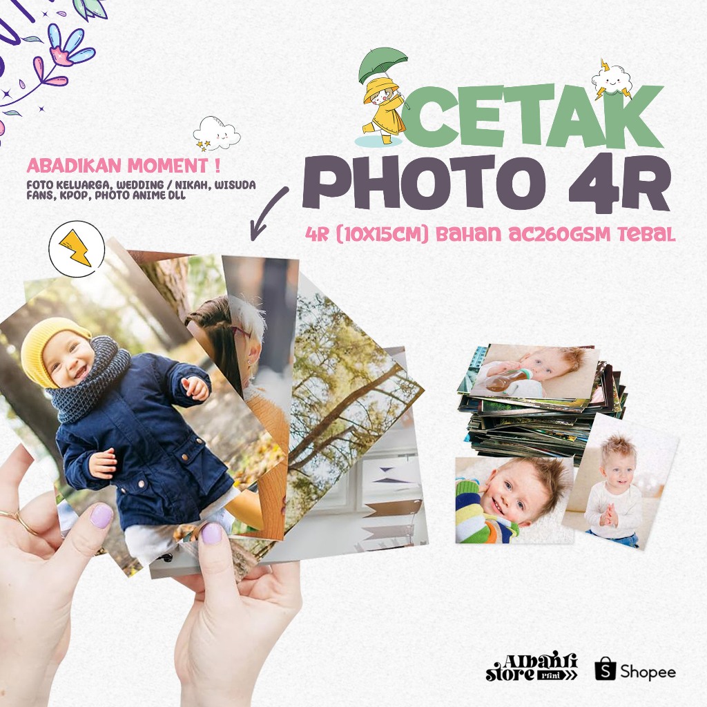 Jual CETAK PHOTO 4R (10X15cm) CEPAT MURAH BAGUS | Shopee Indonesia