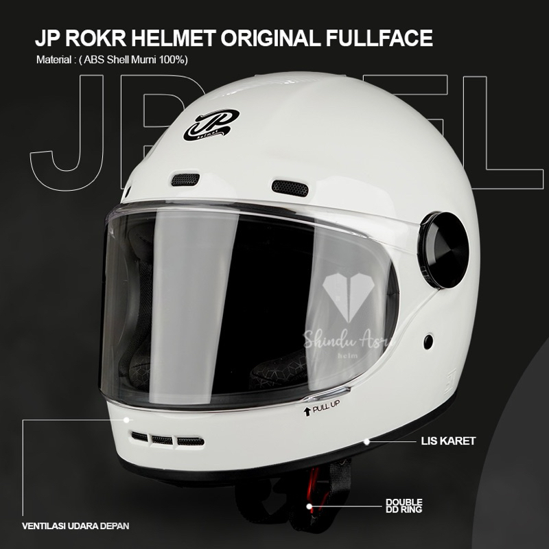 Jual HELM Fullface JP ROKR VISOR original | Shopee Indonesia