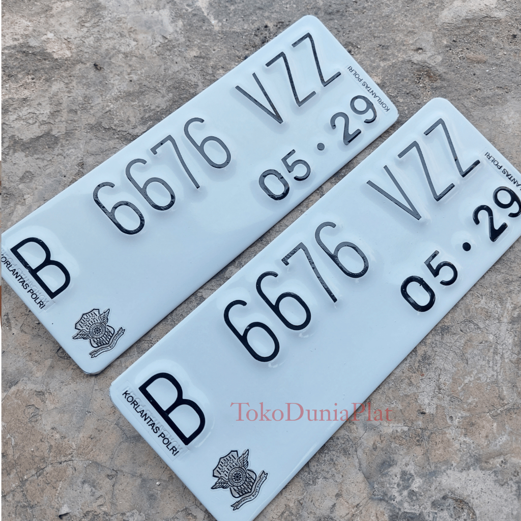 Jual Cetak plat nomor motor lipat baut tanam custom logo stiker Timbul ...