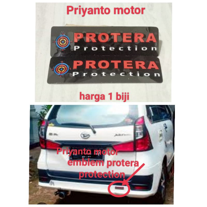 Jual emblem logo stiker sticker timbul PROTERA protection Avanza ...