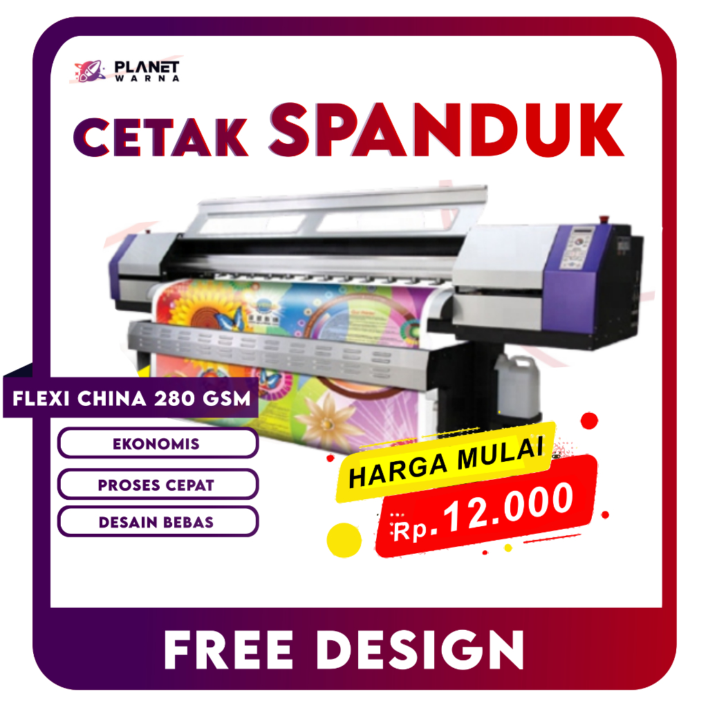 Jual Cetak Spanduk Baliho Banner Custom Flexi China 280gsm Banner Spanduk Baliho Termurah ...