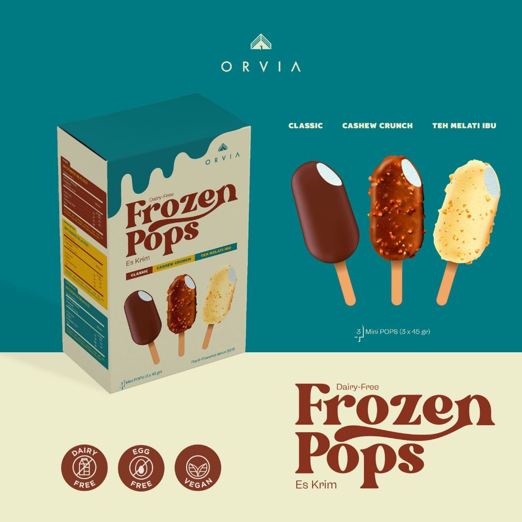 Jual ORVIA Pops (Es Krim / Ice Cream - Dairy Free, Egg Free, Vegan ...