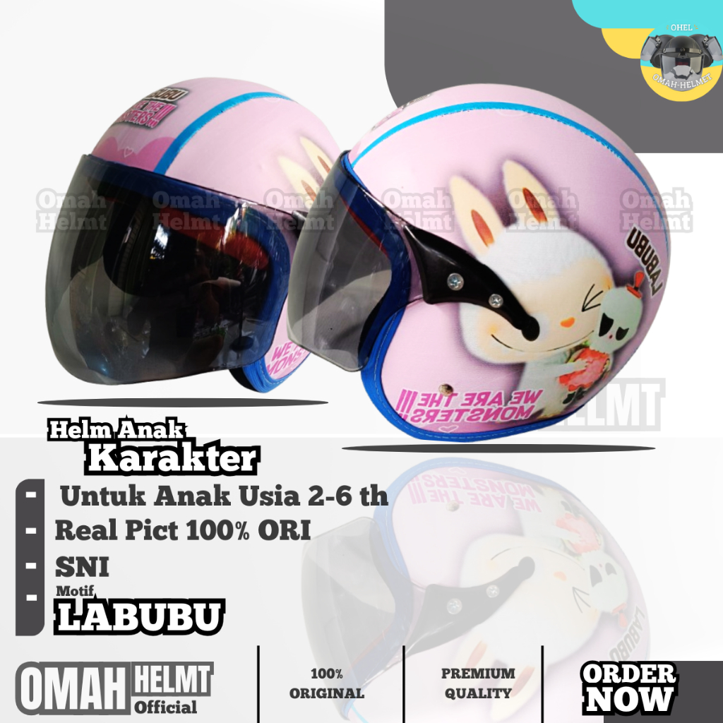 Jual HELM MOTOR ANAK RETRO FULL FACE USIA 2 3 4 5 6 TAHUN KARAKTER ...