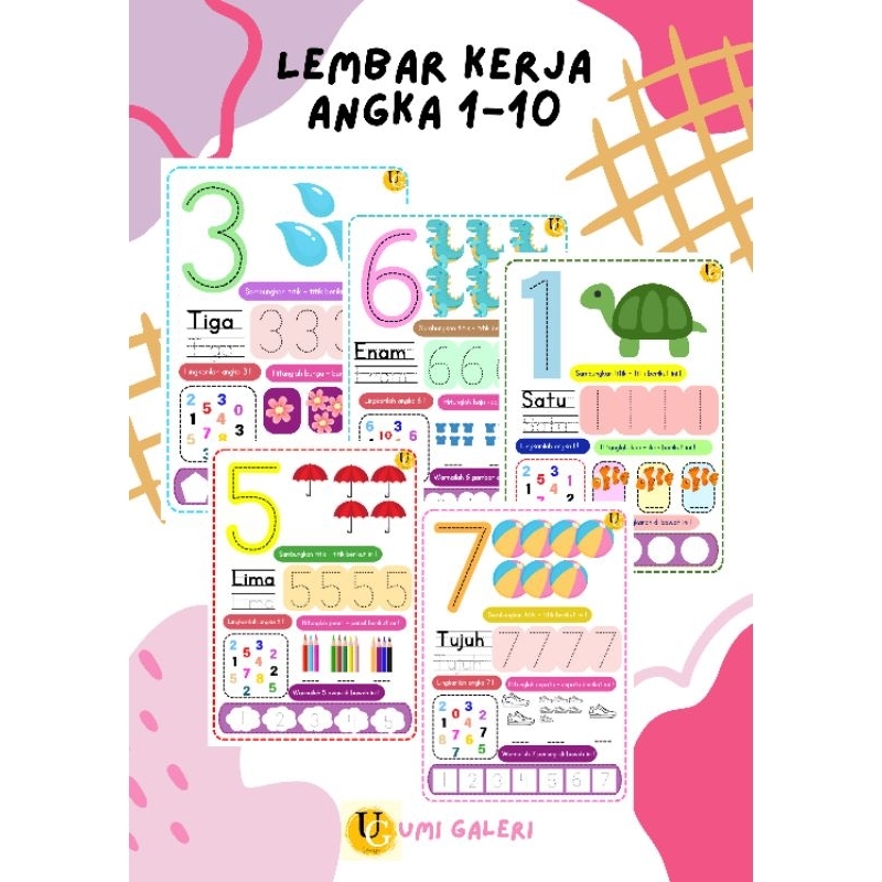Jual Lembar Kerja Anak Seri Angka Dasar 1-10 (3+) | Shopee Indonesia