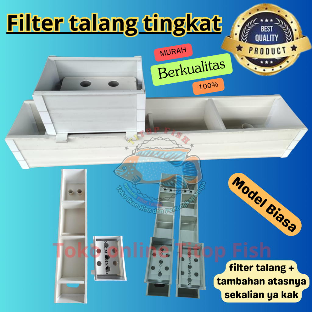 Jual Filter talang tingkat pvc aquarium / filter talang model wat & dry ...