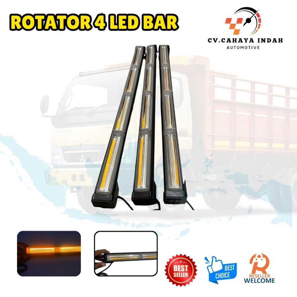 Jual LAMPU ROTATOR LAMPU LED BAR LAMPU UNTUK ATAP MOBIL BUS TRUK 4 LED ...