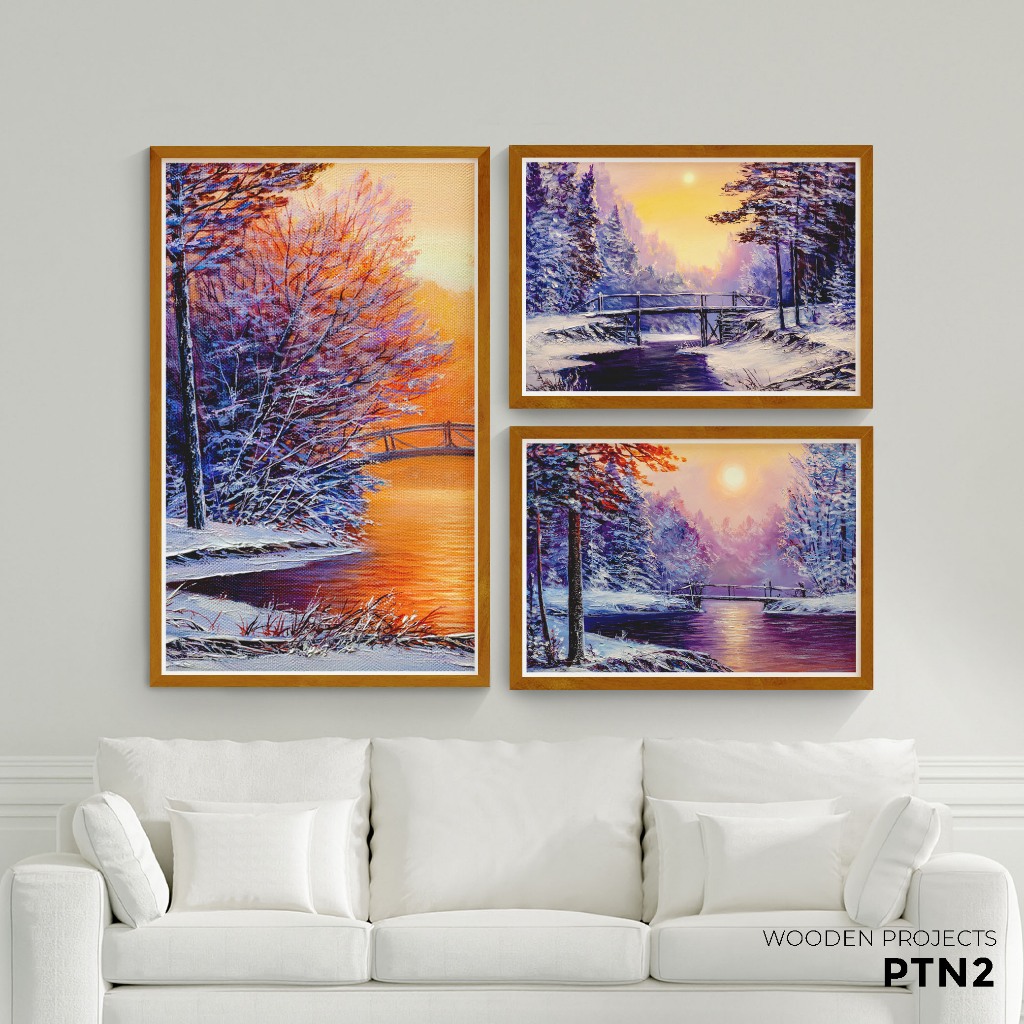 Jual Wooden Projects Set Hiasan Dinding Premium Frame Kayu Minimalis ...