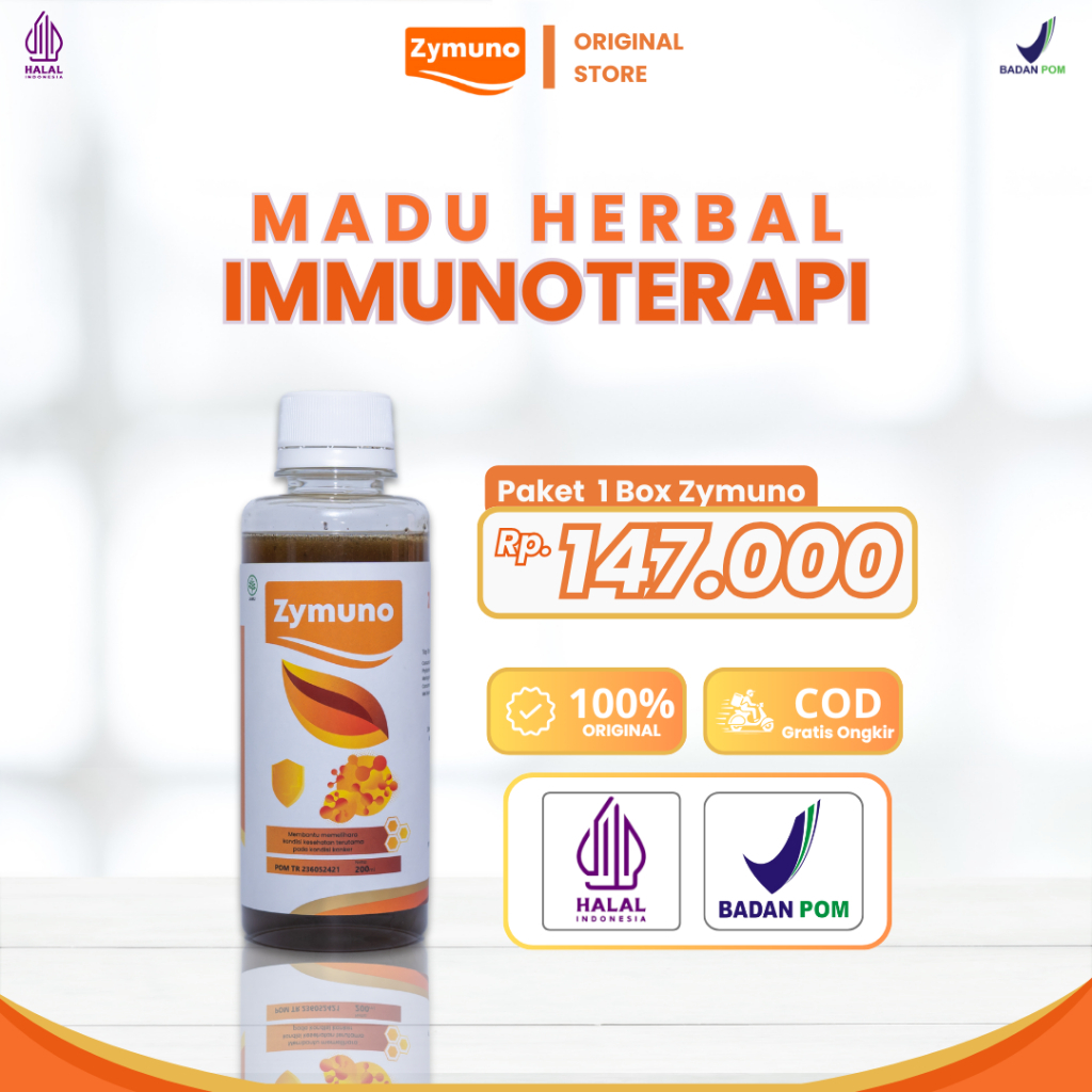 Jual Zymuno - Madu Herbal Imunoterapi ORIGINAL - 1 Botol | Shopee Indonesia