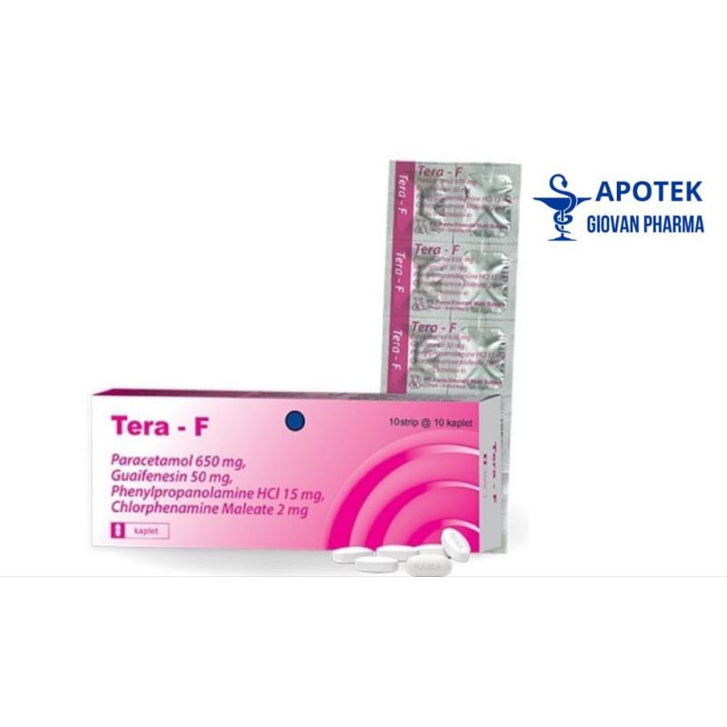 Jual Tera - F STRIP isi 10 Tablet Obat Batuk Panas Demam sakit kepala ...