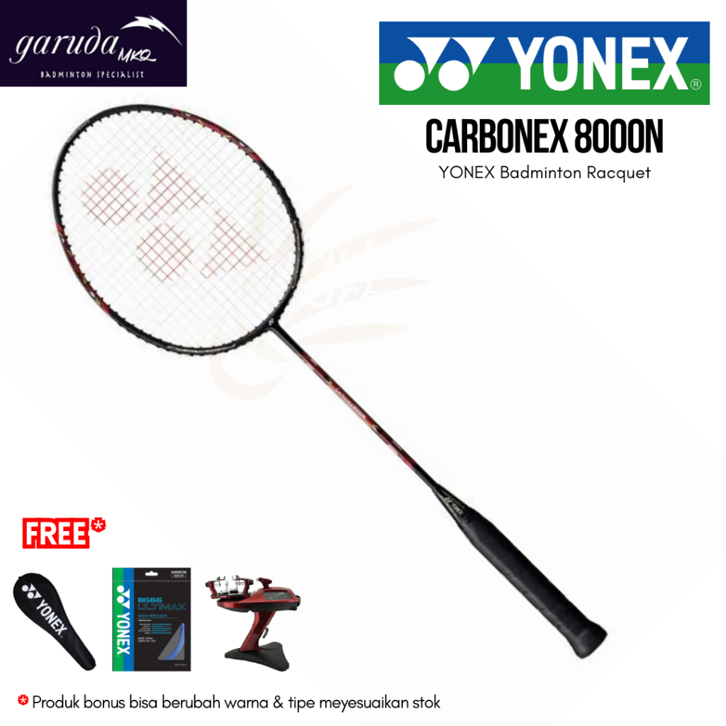 Jual RAKET BADMINTON YONEX CARBONEX 8000N - BLACK/RED SP / CARBONEX ...