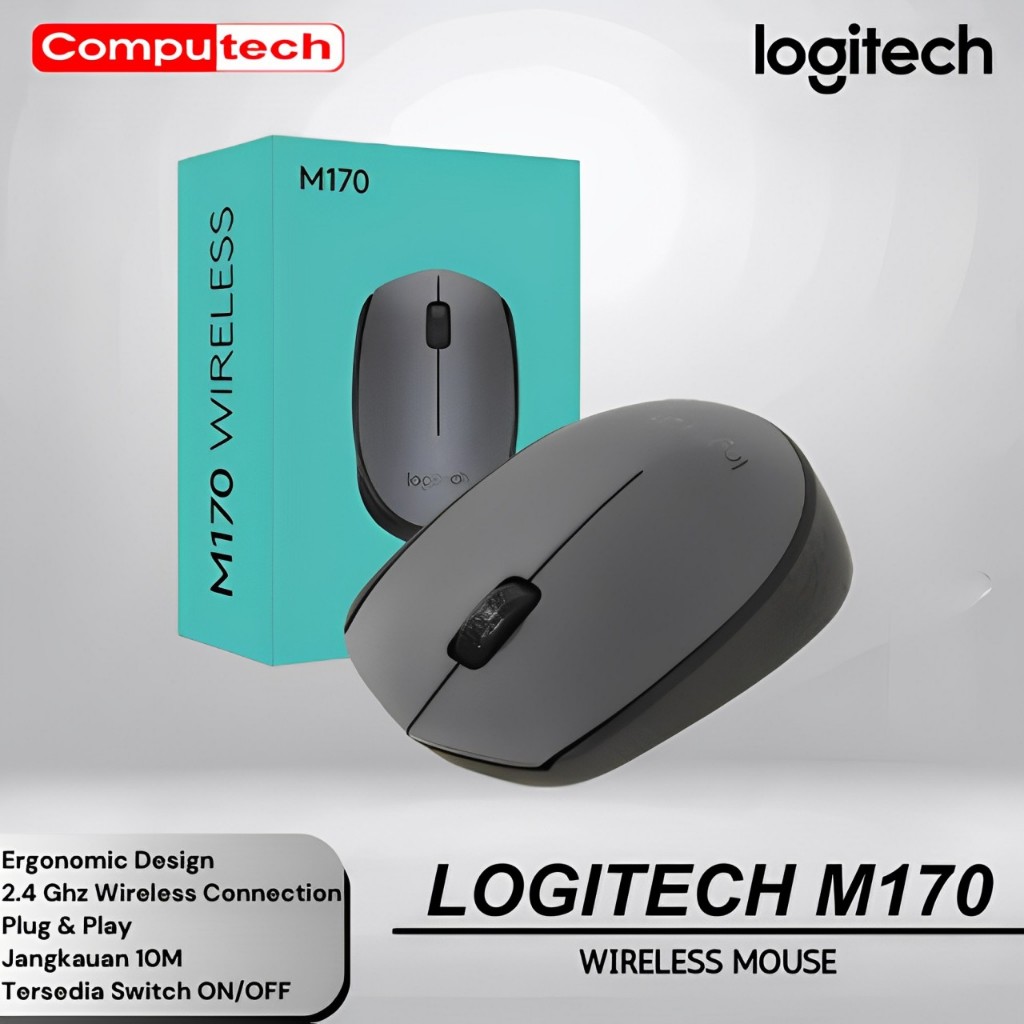 Jual Logitech M170 Mouse Wireless - Office Wireless Mouse Kantor ...