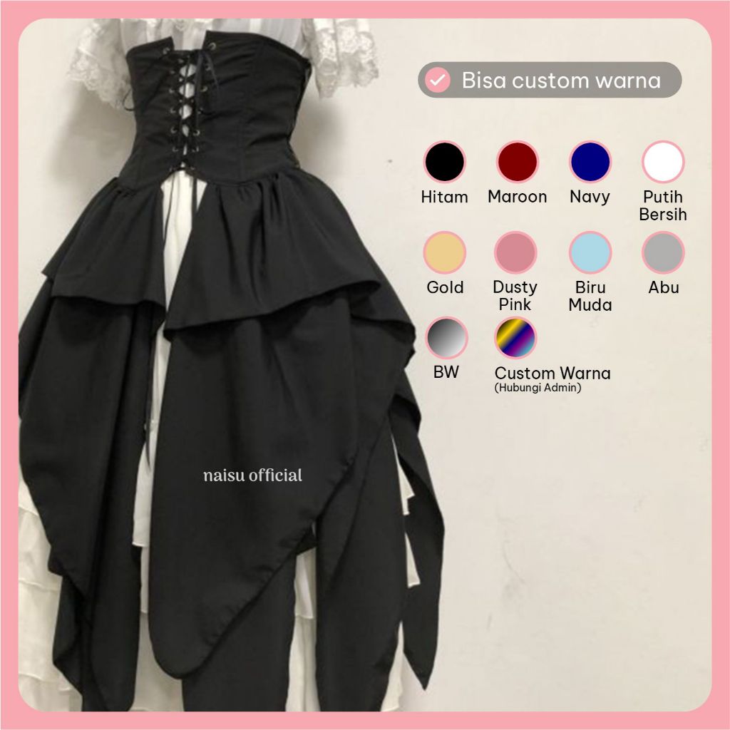 Jual Obi Belt Corset Skirt Rok Korset Satin Bahan Adem Custom Warna dan Ukuran by Handmade Naisu ...