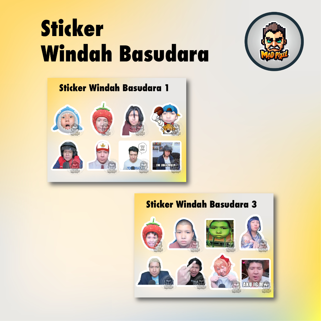 Jual Sticker Meme Windah Basudara / Stiker Bontax / Sticker Chromo ...