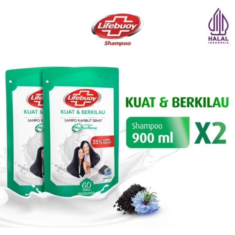 Jual Lifebuoy sampo kuat dan berkilau 900 ml x 2 | Shopee Indonesia