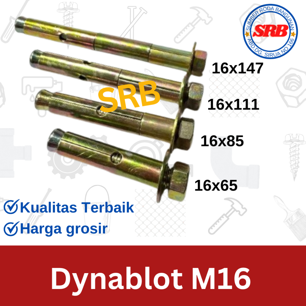 Jual Dynabolt M16 Wowo | Baut Dinabolt PER PCS | Shopee Indonesia