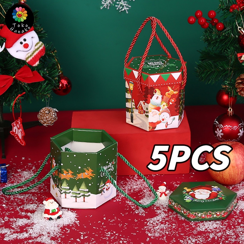 Jual 5pcs Kotak Hampers Natal Box Hampers Christmas Kotak Hadia Natalan ...