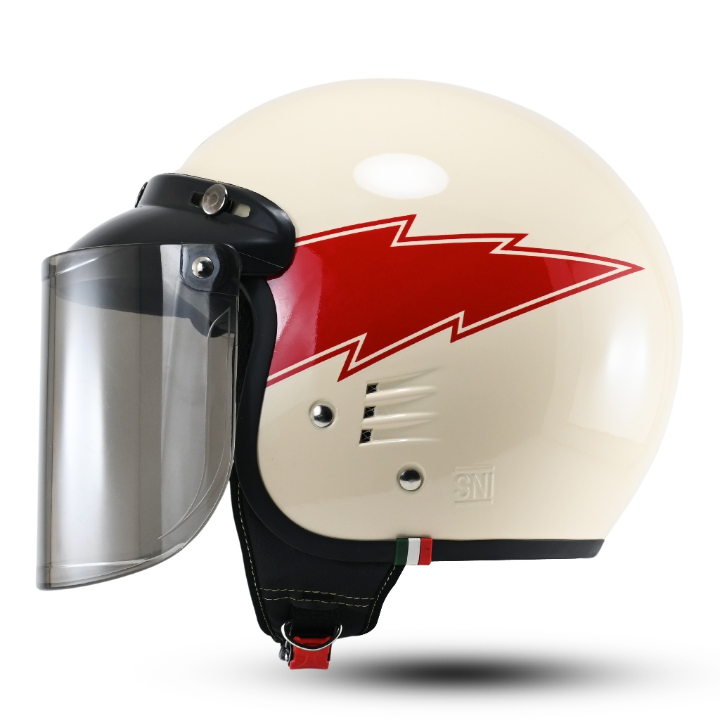 Jual R-SIX Helm Bogo Retro Guardia Motif Laxus Terbaru Cewek Hijab ...