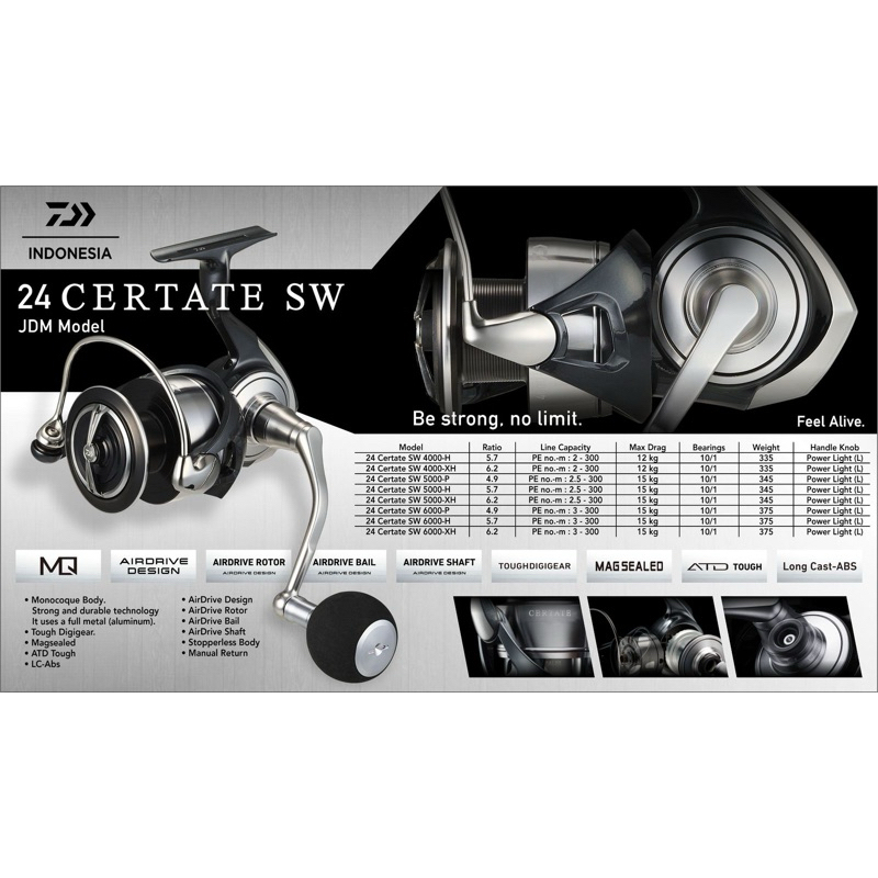 Jual REEL DAIWA CERTATE SW 2024 JDM MODEL GARANSI RESMI DAIWA 1 TAHUN | Shopee Indonesia