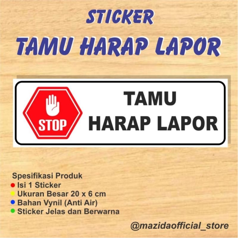 Jual Stiker Tamu Harap Lapor Anti Air | Shopee Indonesia