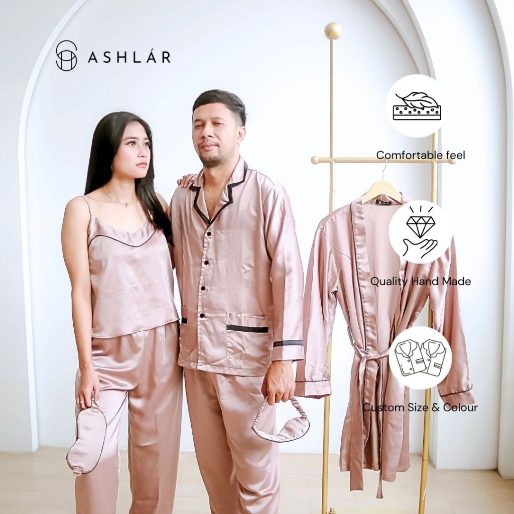 Jual ASHLAR Piyama Couple 3in1 Modda (Termasuk Kimono) | Seserahan ...
