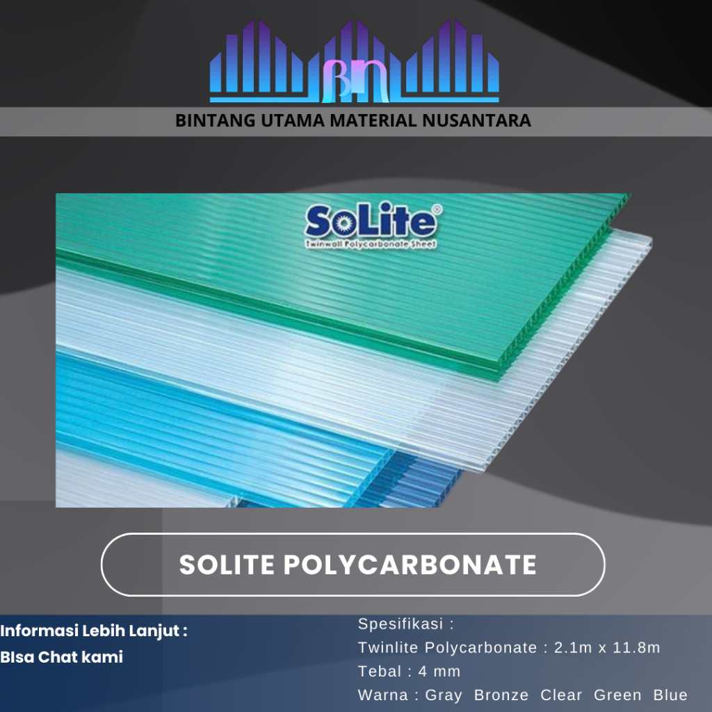 Jual Polycarbonate merk SoLite / Atap / Kanopi / Atap car port | Shopee ...