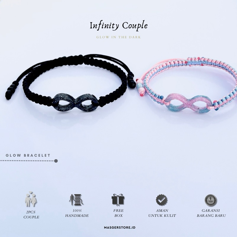 Jual [Glow Infinity] Gelang Infinity Sepasang 2pcs Couple Gelang Couple ...